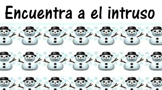 Localiza al muñeco de nieve distinto